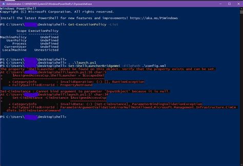 Windows PowerShell Error In Shell Launcher Script Stack Overflow