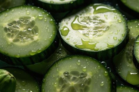 Premium Ai Image Fresh Cucumber Slices Premium Ai Image Fresh Cucumber Slices