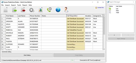 Screenshots Ecsow Skype Dialer Auto Dialer Predictive Dialer