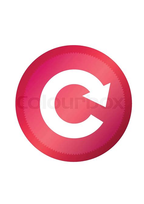 Refresh Symbol On Pink Button Stock Vector Colourbox