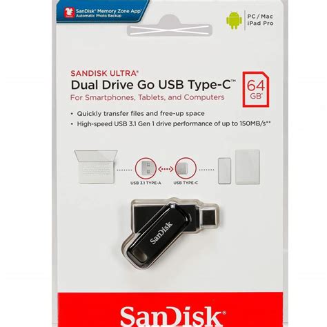 Sandisk Ultra Dual Go Usb C Gb Pendrive Black Techinn