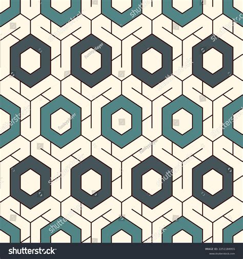 Honeycomb Seamless Pattern Hexagon Mosaic Tiles Stock Vector Royalty