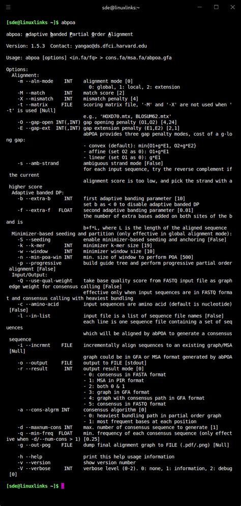 Abpoa Adaptive Banded Partial Order Alignment Linuxlinks