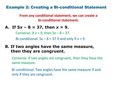 Ppt Warm Up Write A Conditional Statement From Each Of The Following