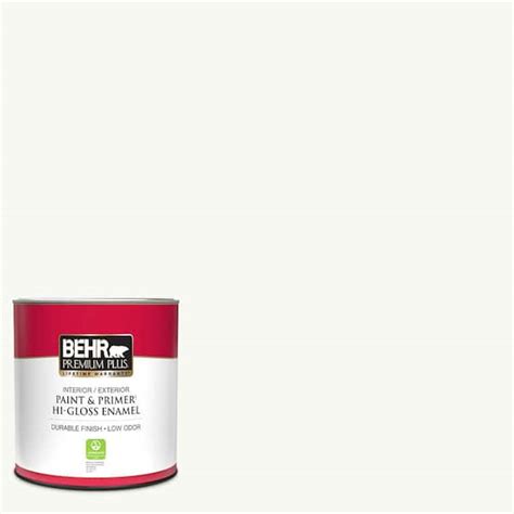 Behr Premium Plus 1 Qt Ultra Pure White Hi Gloss Enamel Interior