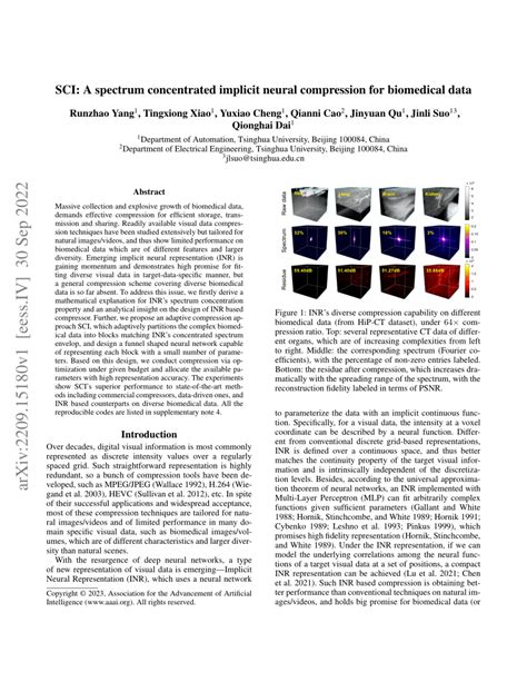 Pdf Sci A Spectrum Concentrated Implicit Neural Compression For Biomedical Data