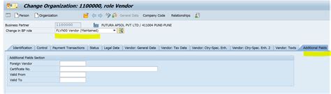 4 sap additional tab for vendors in bp business partner transaction part iv