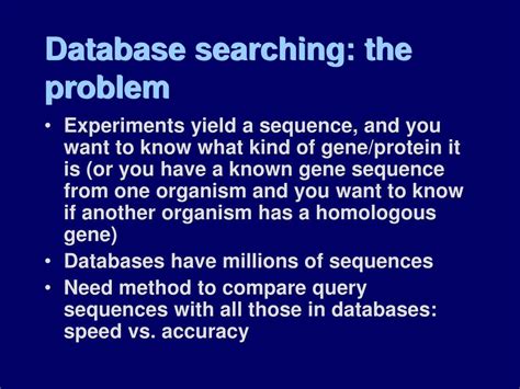 ppt database searching blast and fasta powerpoint presentation free