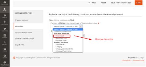 Magento2 How To Remove Some Option From Admin Condition Field In Magento 2 Magento Stack