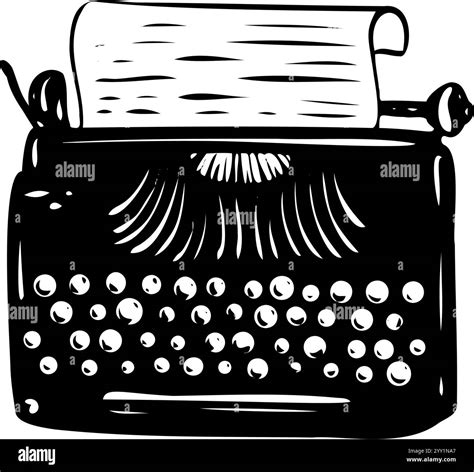 Typewriter Drawing Stock Vector Images Alamy