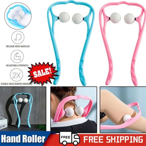 Hand Roller Neck Shoulder Dual Trigger Point Self Massager Pressure