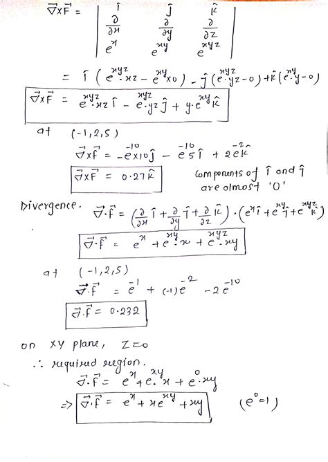 Solved Find The Curl And The Divergence Of The Following Vector