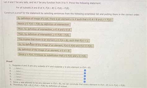Solved Let X And Y Be Any Sets And Let F Be Any Function