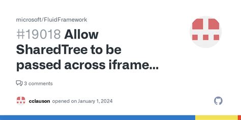 Allow Sharedtree To Be Passed Across Iframe Boundary · Issue 19018 · Microsoftfluidframework