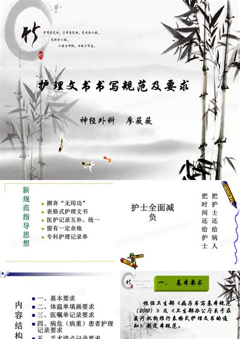 护理文书书写规范及要求PPT模板下载 编号lorkddkn 熊猫办公