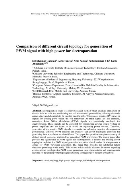 Pdf Comparison Of Different Circuit Topology For Generation Of Pwm
