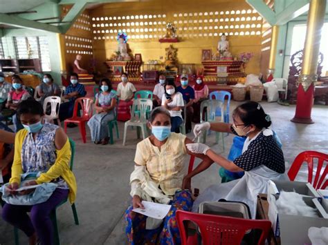 တောင်ဥက္ကလာပမြို့နယ်တွင် ပြည်သူများအား ကိုဗစ် ၁၉ရောဂါ ကာကွယ်ဆေး ပထမအကြိမ်ထိုးပြီးသူများအား