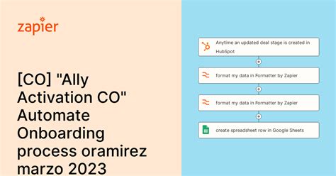 Anytime An Updated Deal Stage Is Created In Hubspot Format My Data In Formatter By Zapier