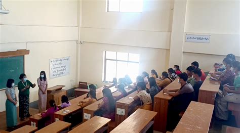 မိုးညှင်းတက္ကသိုလ်၌ ကျောင်းသား၊ ကျောင်းသူများ စိတ်အေးချမ်းသာစွာ တက်ရောက