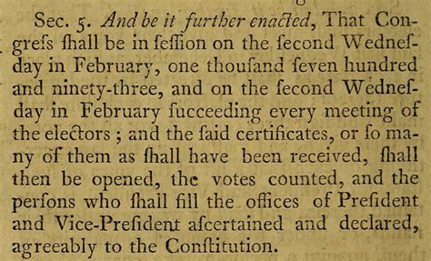 The Presidential Succession Act Of 1792 And The Electoral College