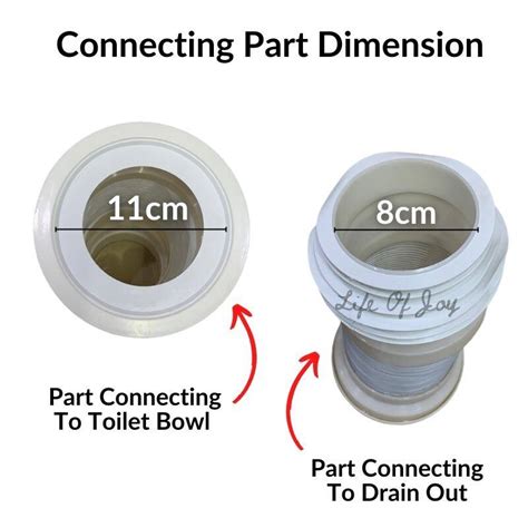 Flexible Offset Toilet Pan Connector Toilet Flexible Hose Wc Penyambung Wc Fleksibel Tandas