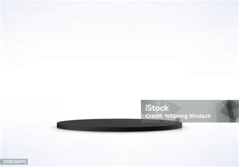 빈 흰색 스튜디오 방 배경입니다 검은 연단이 있는 흰색 배경 벡터 3d 벡터 일러스트 레이 션 0명에 대한 스톡 벡터 아트 및 기타 이미지 Istock