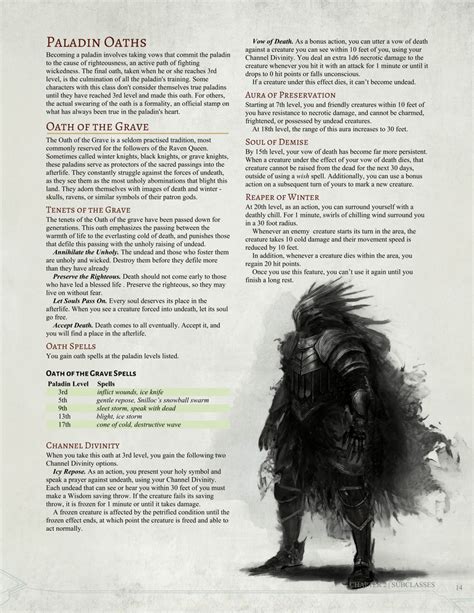 Oath Of The Grave Paladin By Jonoman3000 Paladin Of The Raven Queen