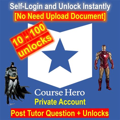 Course Hero Private Account Unlock Document Post Tutor Question Answer CourseHero Shopee