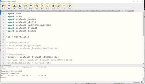 CircuitPython 行プログラミング Step 搭載センサ 電子工作の環境向上