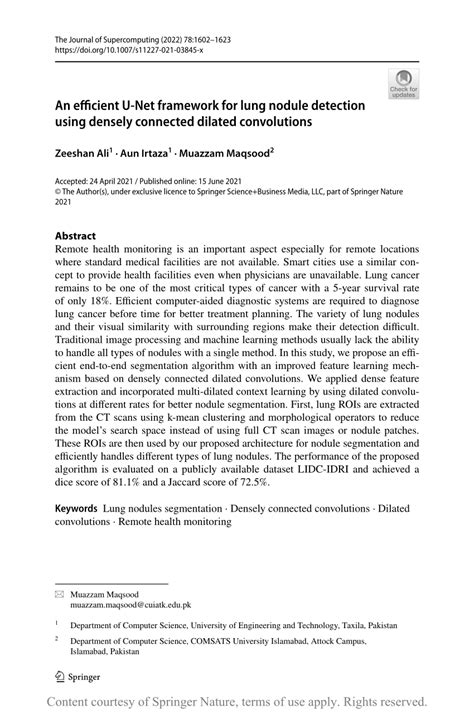An Efficient U Net Framework For Lung Nodule Detection Using Densely Connected Dilated