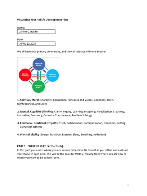 Holistic Development Plan April 112024 Pdf Emotions Mind