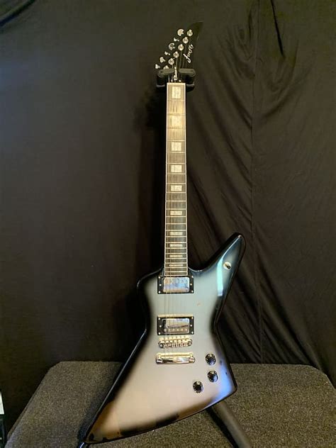 Firefly Fflx Explorer Style Electric Guitar Silver Burst Reverb