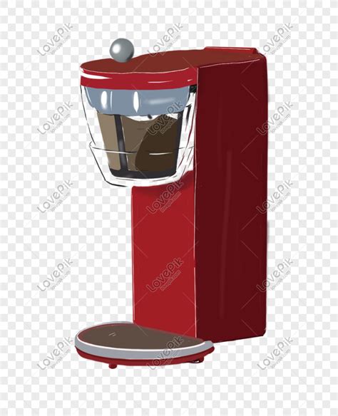 레드 커피 기계 그림 Png 일러스트 무료 다운로드 Lovepik
