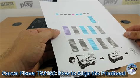 Canon Pixma Ts3150 How To Do Print Head Alignment Youtube