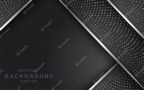 Premium Vector Dark Overlap Layers Background With Silver Glitters