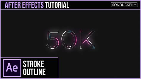 After Effects Tutorial Animated Stroke Outline Title Motion Graphics Youtube