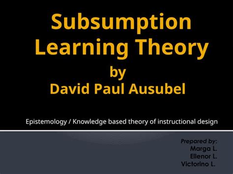 Ausubels Subsumption Theory Ppt