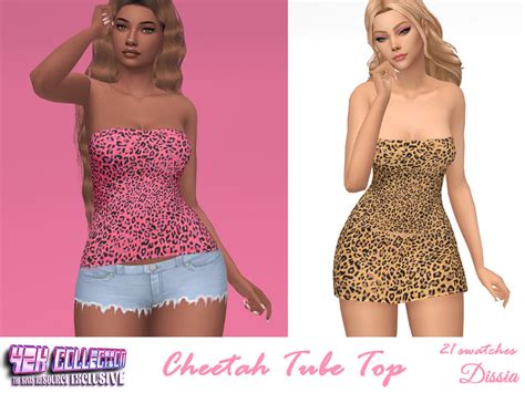 The Sims Resource Cheetah Tube Top