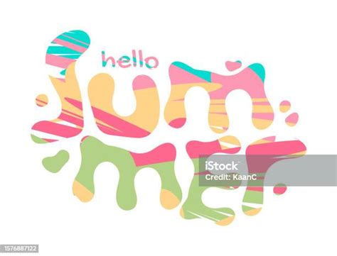 여름의 글자 구성과 추상적인 모양 여름 레터링 벡터 스톡 일러스트레이션 개념에 대한 스톡 벡터 아트 및 기타 이미지 개념 계절 관광 리조트 Istock