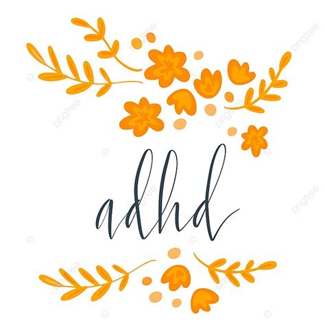 Adhd 주의력 결핍 과잉 행동 장애 인식의 달 10월 배너 템플릿 필기 브러시 레터링 템플릿 Psd 다운로드 디자인 자료 다운로드