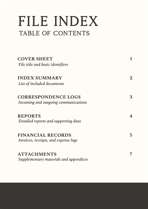 Free Apa Table Of Contents Template To Edit Online