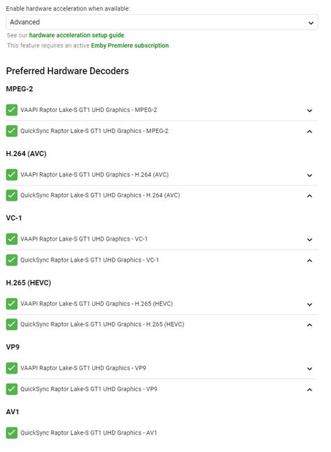 Can T Get Hardware Transcoding Working Linux Emby Community