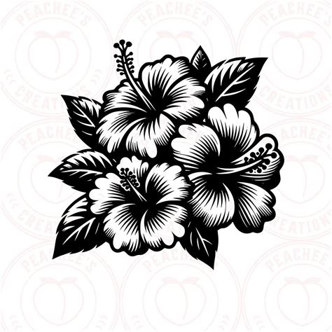 Hibiscus Svg Tropical Flower Svg Hawaiian Flower Svg Hawaii Etsy In