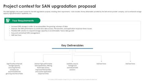 Project Context For San Upgradation Proposal Ppt Template