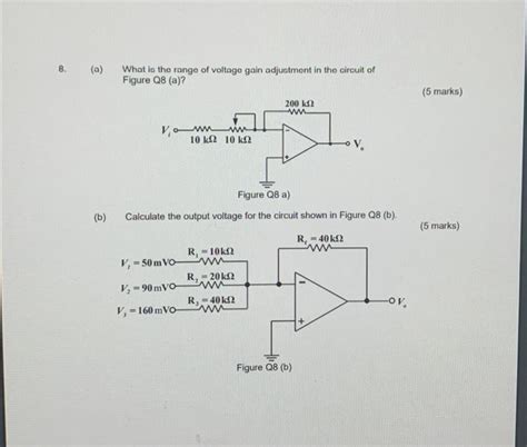 Solved What Is The Range Of Voltage Gain Adjustment In The Chegg Com