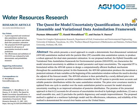 Hydrologic Data Assimilation Dr Moradkhani