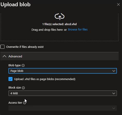 Problem When Trying To Upload A Vhd Disk To A Storage Microsoft Qanda