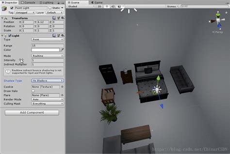 Unity 3d光源 Point Light点光源详解灯泡、模拟灯光效果教程unity3d代码控制聚光灯 Csdn博客