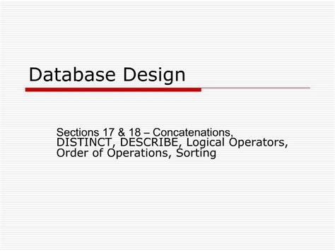 PPT Database Design PowerPoint Presentation Free Download ID 273928