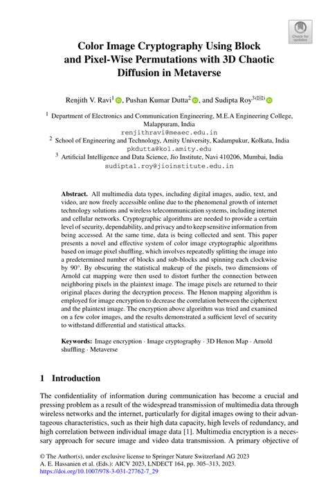 PDF Color Image Cryptography Using Block And Pixel Wise Permutations